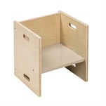 Cube chair 33 - stone gray | Educo | Role-play furniture | WOONSTEK ...