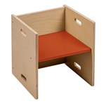 Cube chair 36 - indian red | Educo | Role-play furniture | WOONSTEK ...